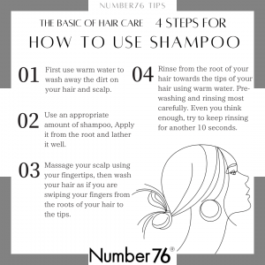 4 Steps For How To Use Shampoo - Number76 Singapore Hair Salon